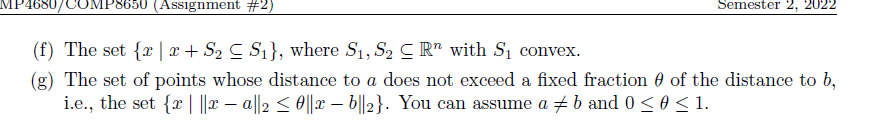 Solved Convex Sets (15 marks). Show that the following sets | Chegg.com