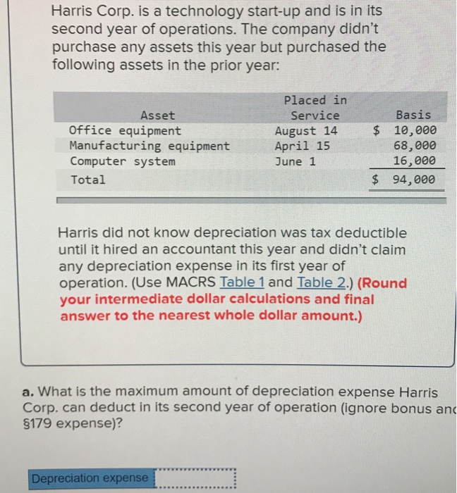 Solved Harris Corp. is a technology start-up and is in its | Chegg.com