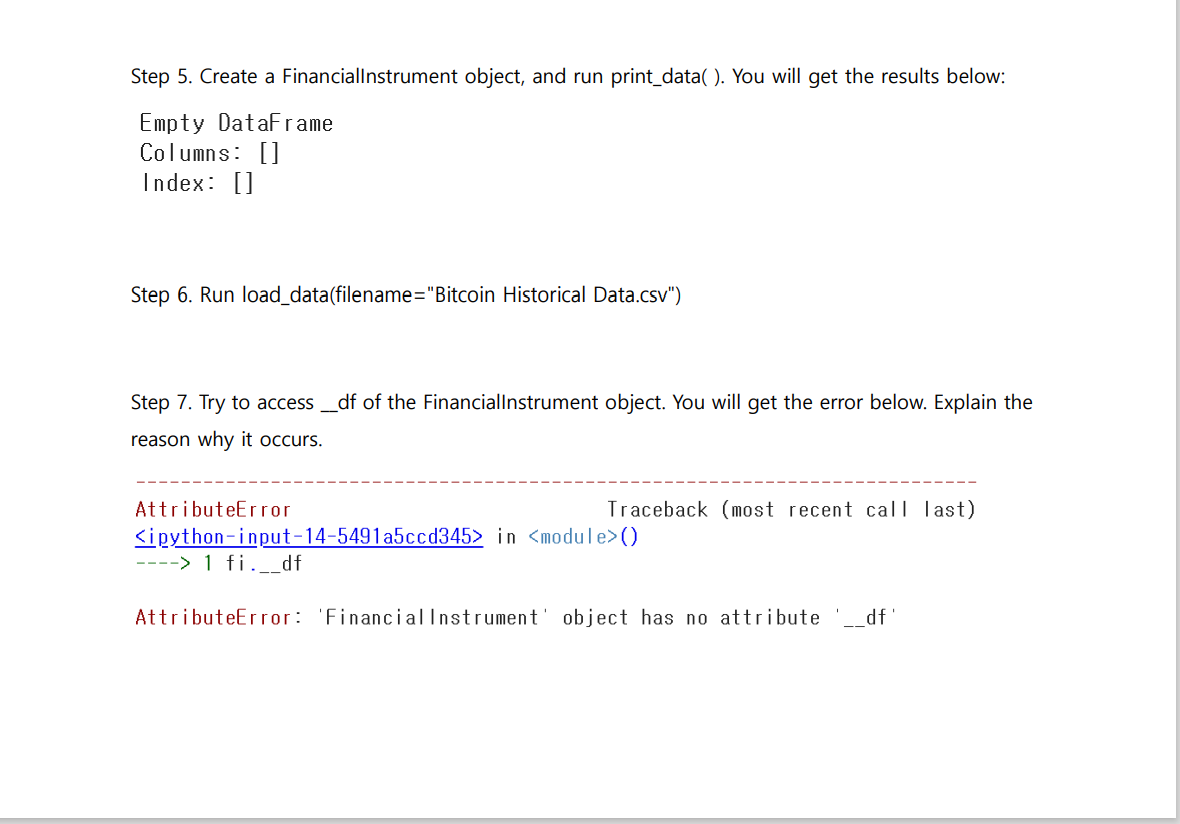 Solved Step 5. Create a Financiallnstrument object, and run | Chegg.com