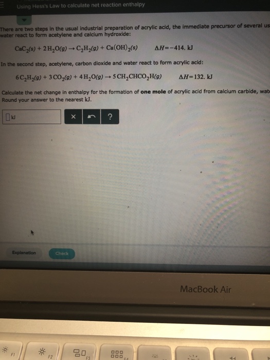 Solved Using Hess's Law to calculate net reaction enthalpy | Chegg.com
