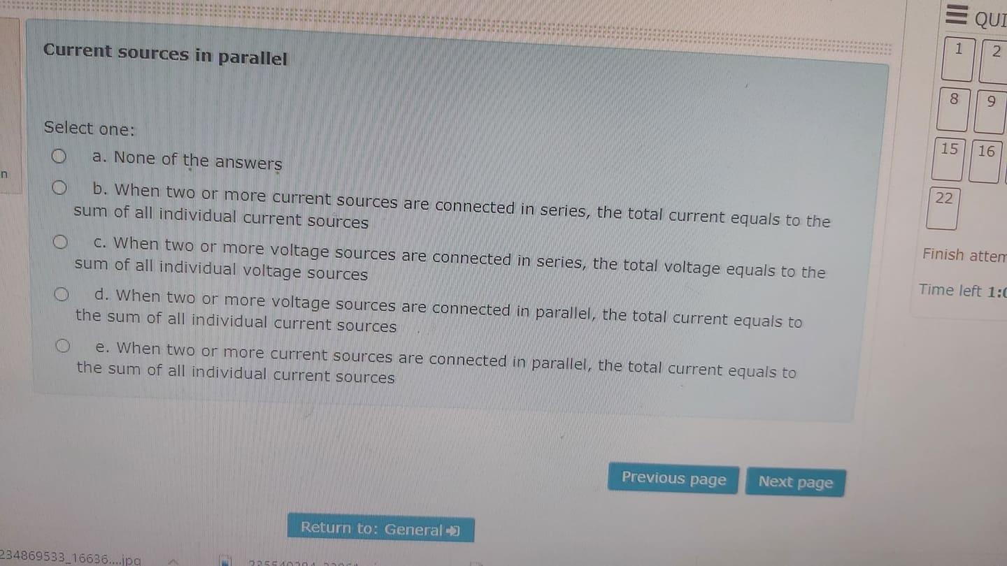 Solved E QUI Current sources in parallel 1 2 00 la Select | Chegg.com