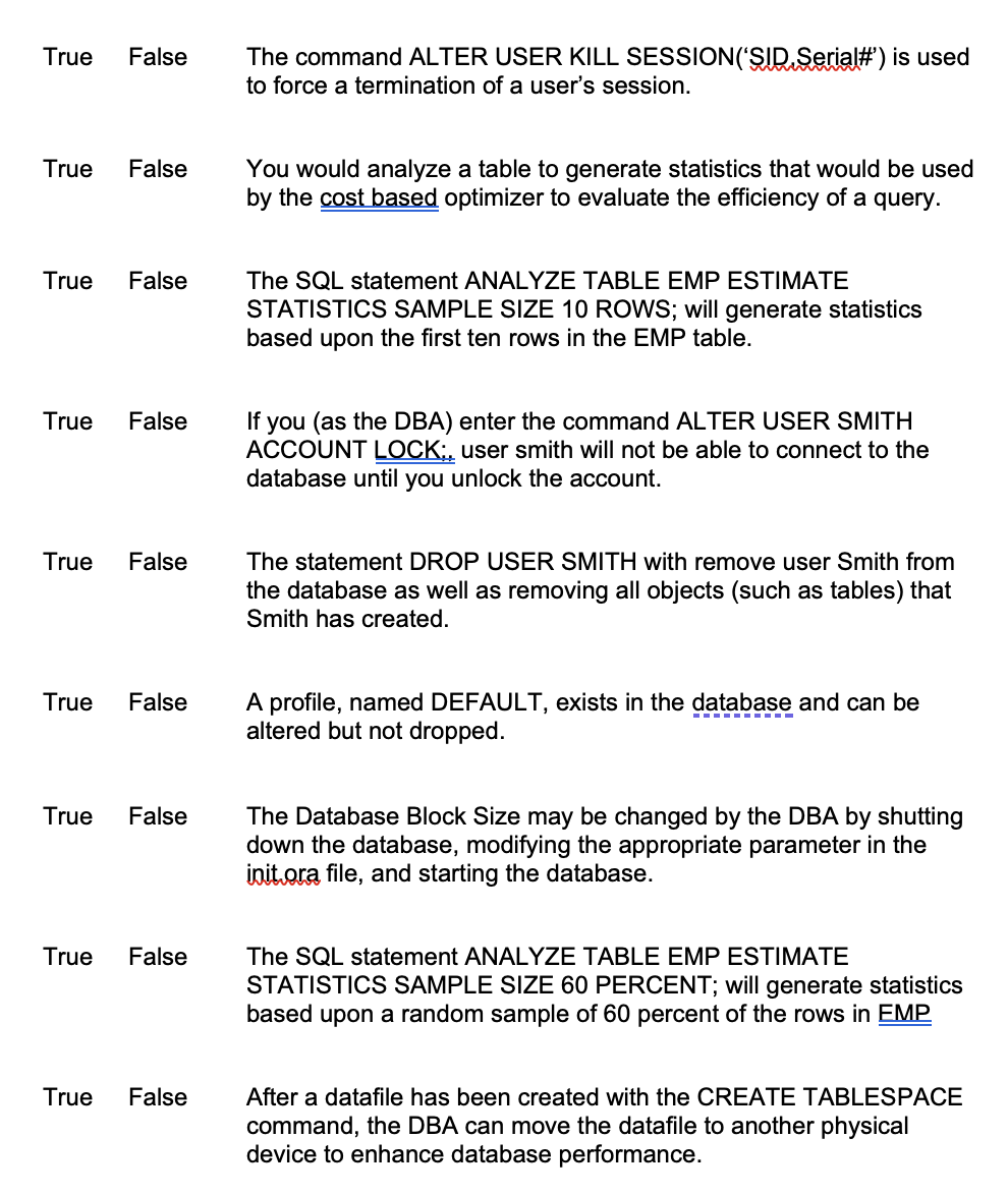Solved The command ALTER USER KILL SESSION('SILRSerial\#') | Chegg.com