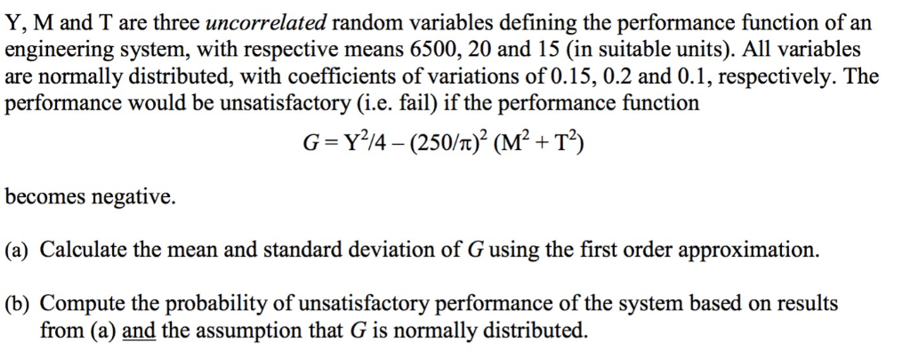 Y, M and T are three uncorrelated random variables | Chegg.com