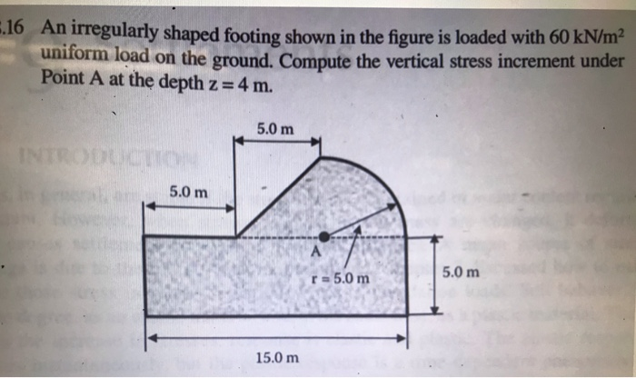 .16 An irregularly shaped footing shown in the figure | Chegg.com
