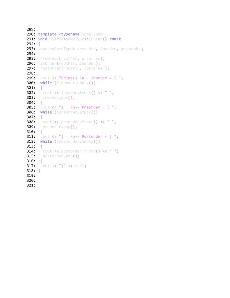 Help writing the .cpp file C++ the bstree.cpp All | Chegg.com