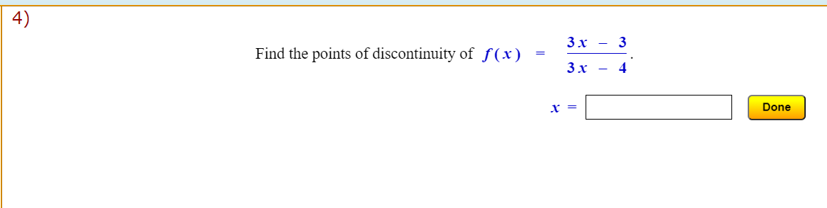 Solved 3x - 3 Find the points of discontinuity of f(x) 3x - | Chegg.com