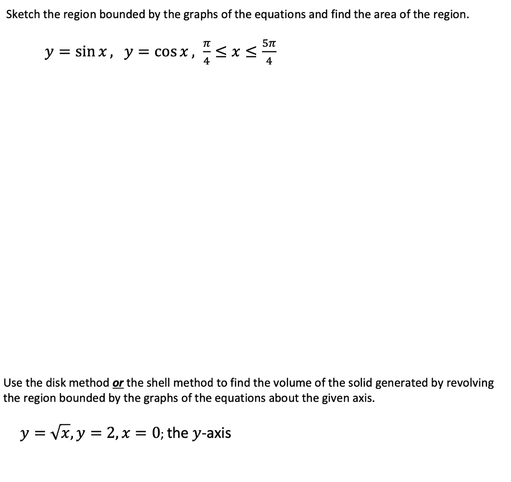 Solved Sketch the region bounded by the graphs of the | Chegg.com