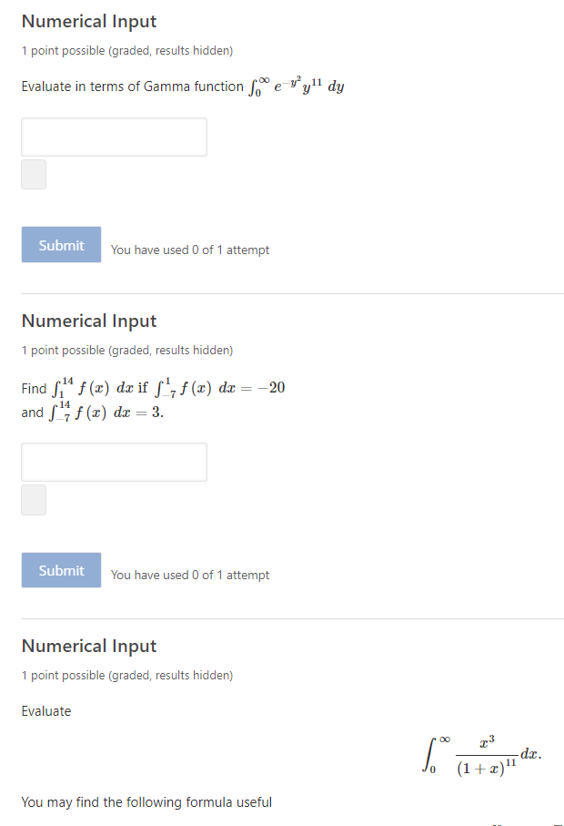 Solved Numerical Input 1 point possible (graded, results | Chegg.com