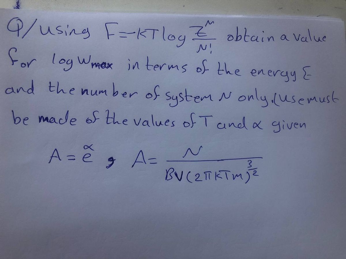 Solved N! 9/using F=KT log 2 obtain a value for log Wimax in | Chegg.com