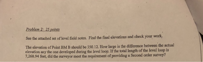 Solved Sce the attached set of level field notes. Find the | Chegg.com