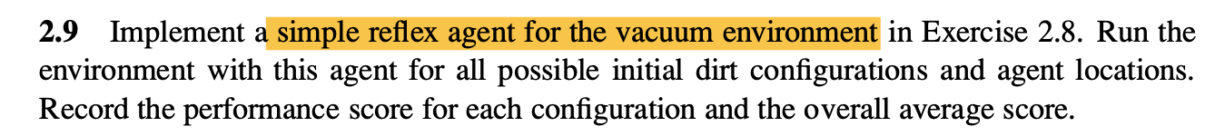 Solved 2.8 Implement a performance-measuring environment | Chegg.com