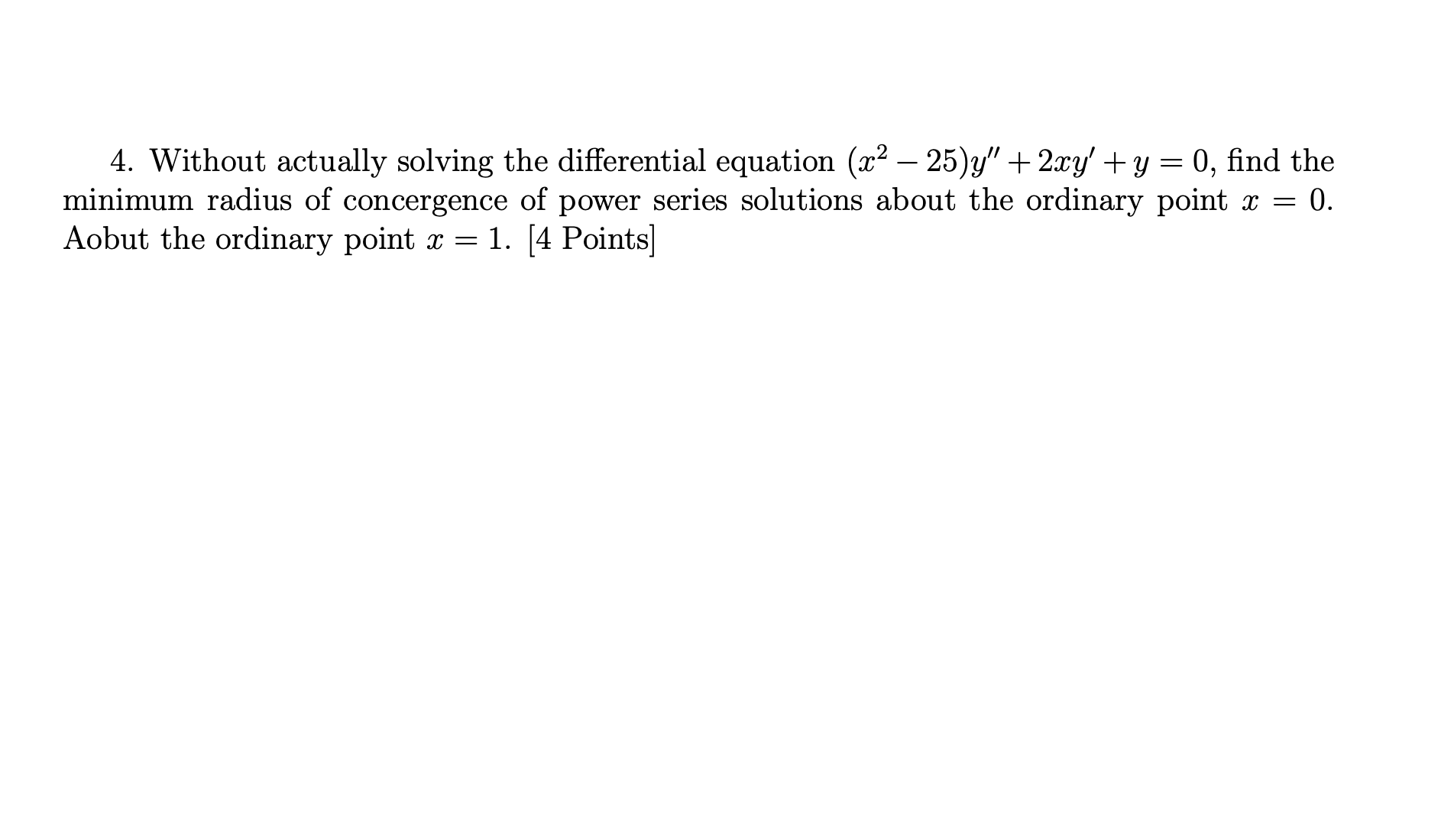 Solved Without actually solving the differential equation | Chegg.com
