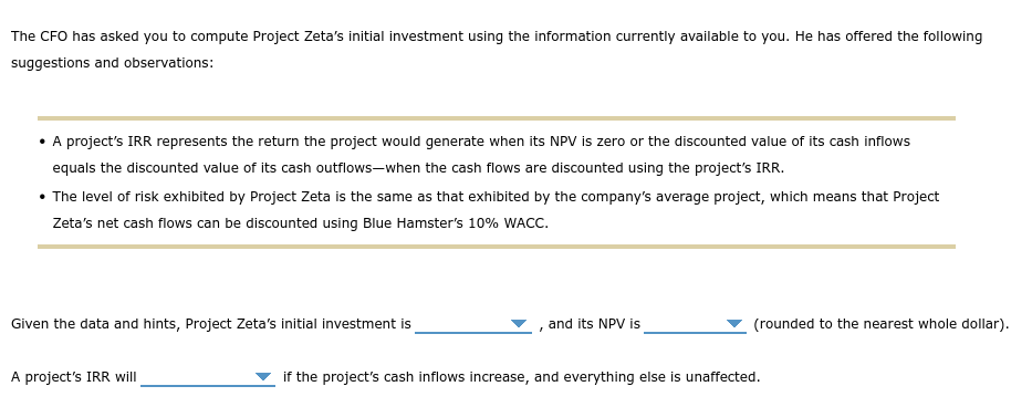 Solved 3. Understanding the IRR and NPV The net present | Chegg.com