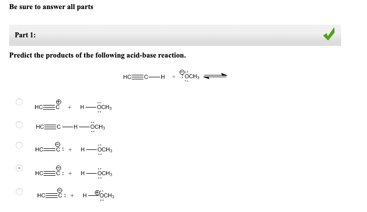 Solved Be sure to answer all parts Part 1: Predict the | Chegg.com