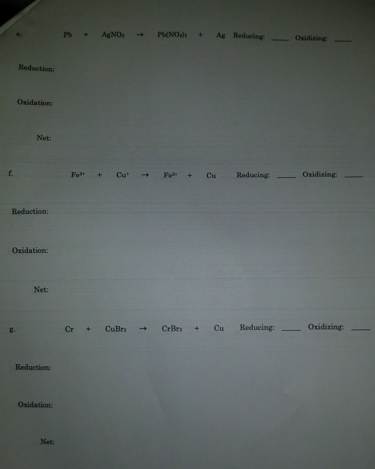 Solved Extra Credit Practice Problems for Redox 1. Assign | Chegg.com