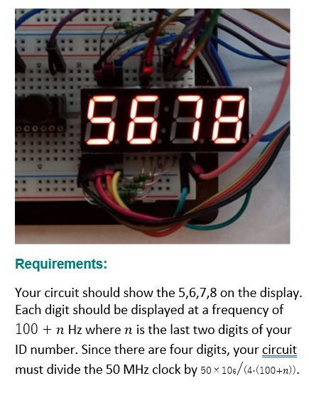 Provide system Verilog code for a Multiplexed Display | Chegg.com