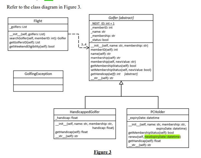 Solved python: Golfers who want to play a game will need to | Chegg.com