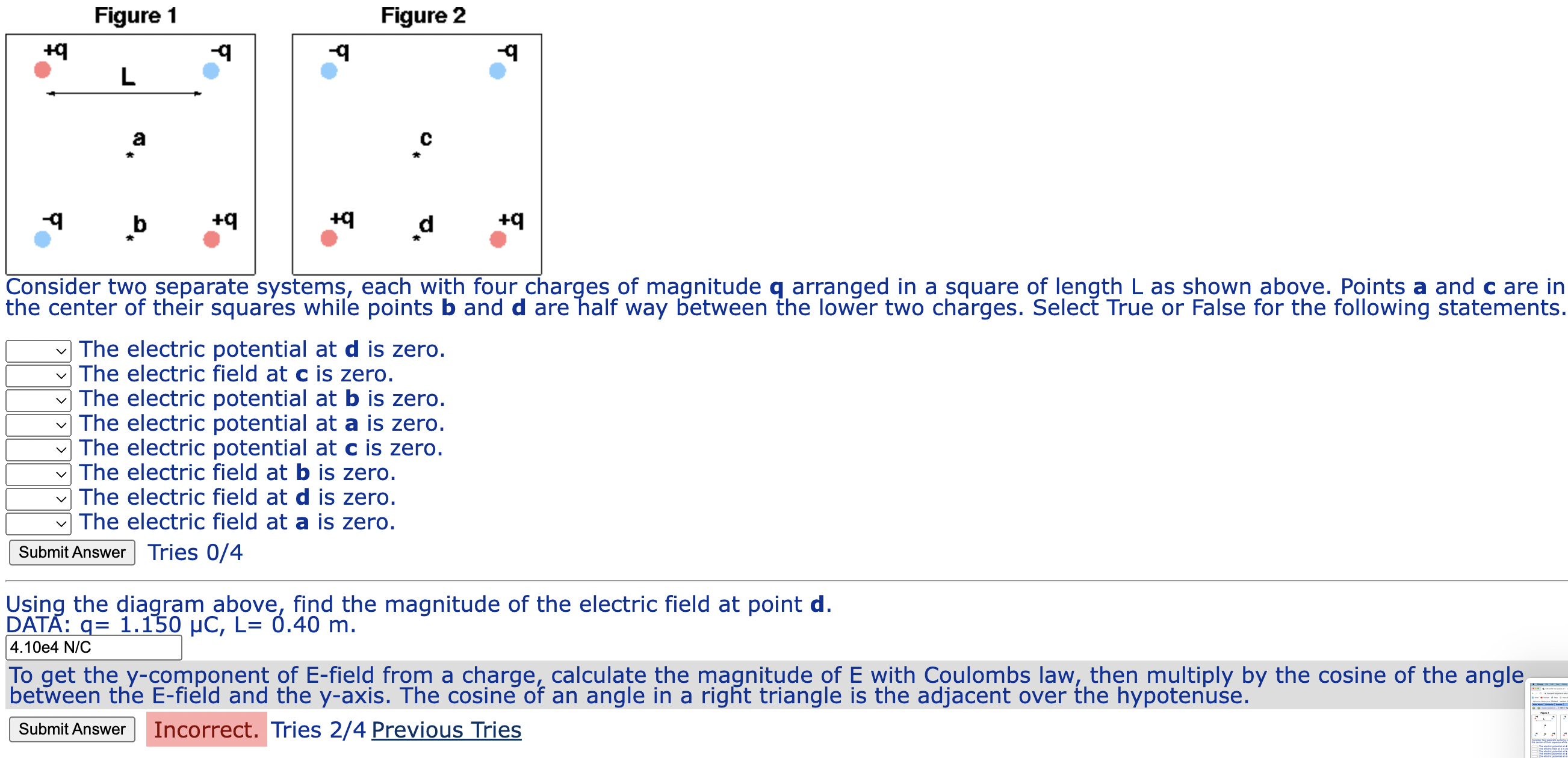 Solved Consider two separate systems, each with four charges | Chegg.com