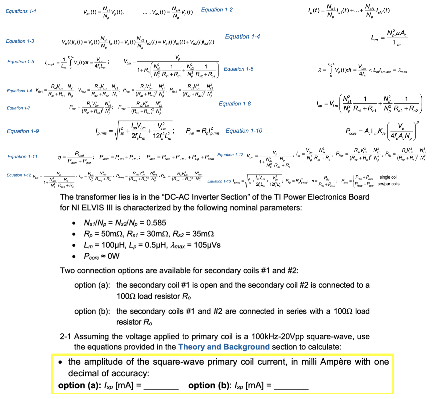Solved Use the equations above to calculate: the amplitude | Chegg.com