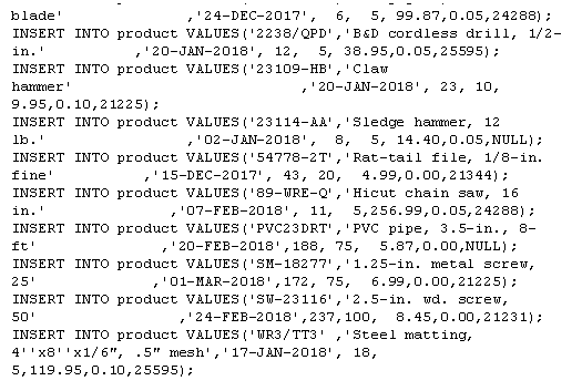 Solved CREATE TABLE vendor ( V_CODE INTEGER, V_NAME | Chegg.com