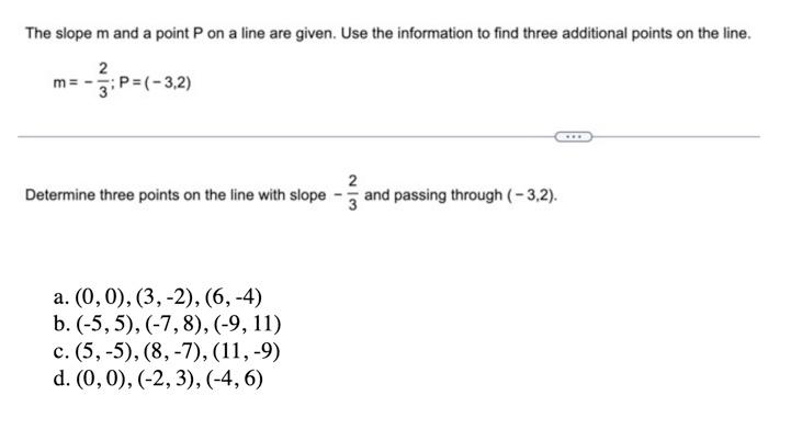 Solved The slope m and a point P on a line are given. Use | Chegg.com