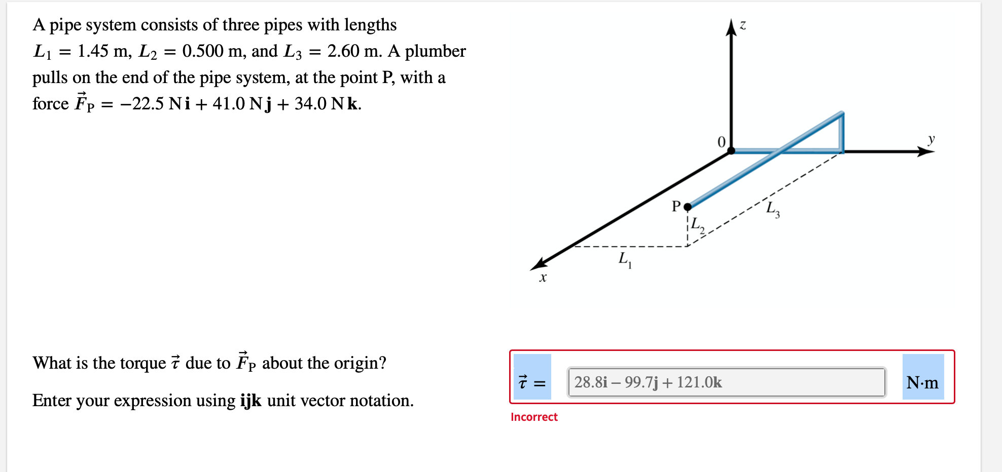 Solved 7 A pipe system consists of three pipes with lengths | Chegg.com