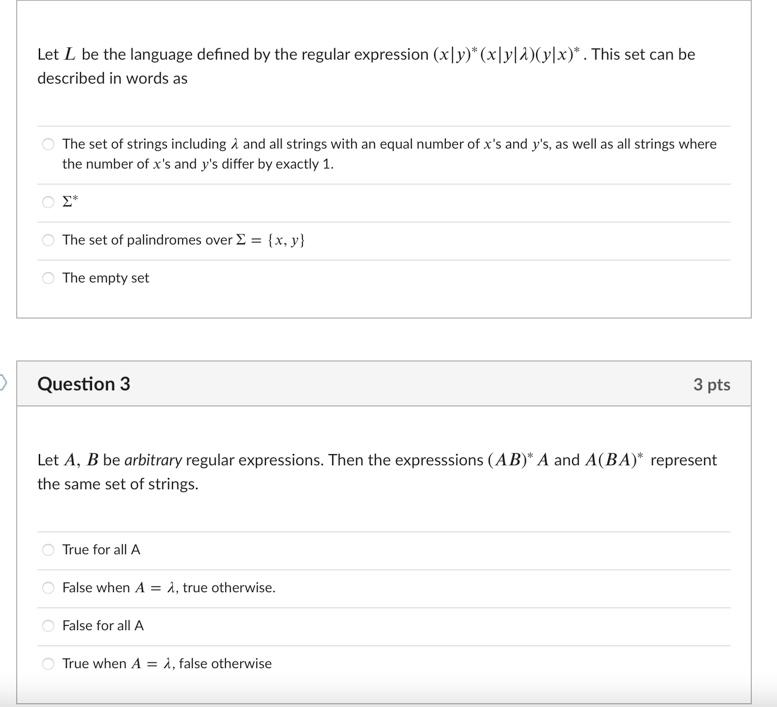Solved Let L be the language defined by the regular | Chegg.com