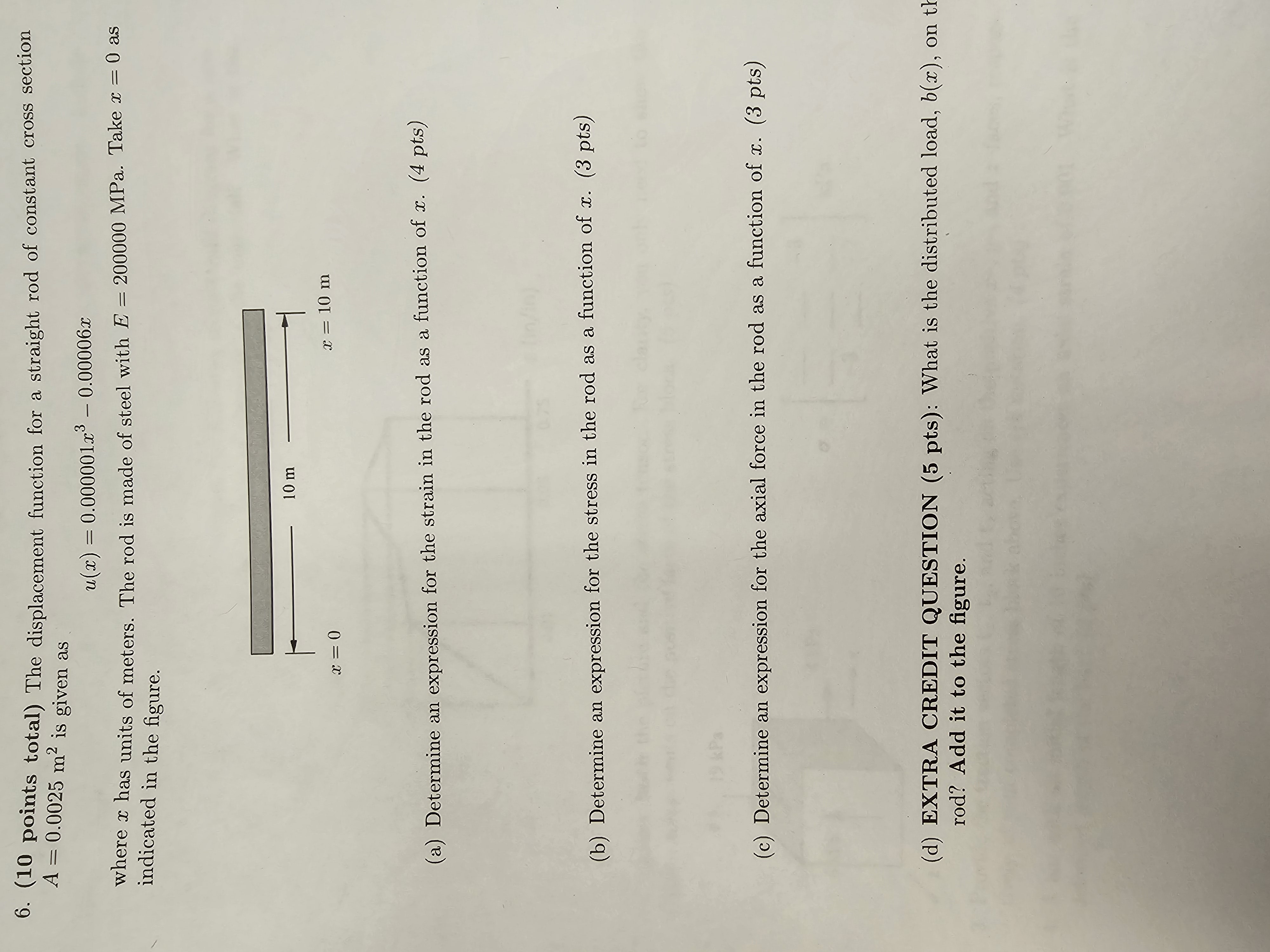 Solved 6. (10 points total) The displacement function for a | Chegg.com