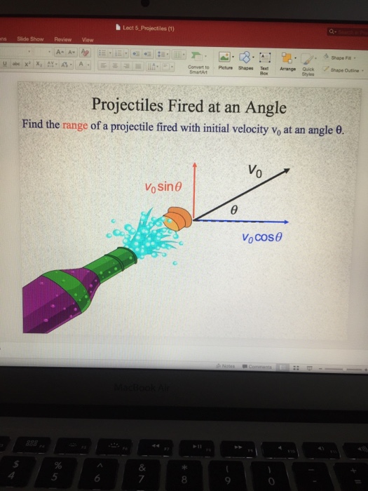 Solved Find the range of a projectile fired with initial | Chegg.com