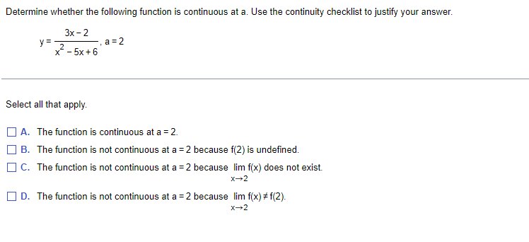 Solved Determine whether the following function is | Chegg.com