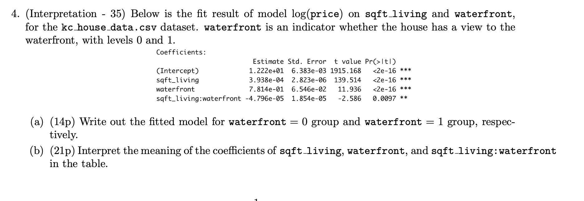 Solved (Interpretation - 35) Below is the fit result of | Chegg.com
