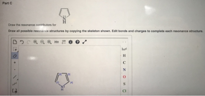 Solved Part C Draw the resonance contributors for Draw all | Chegg.com
