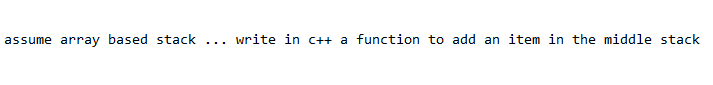 Solved assume array based stack ... write in C++ a function | Chegg.com