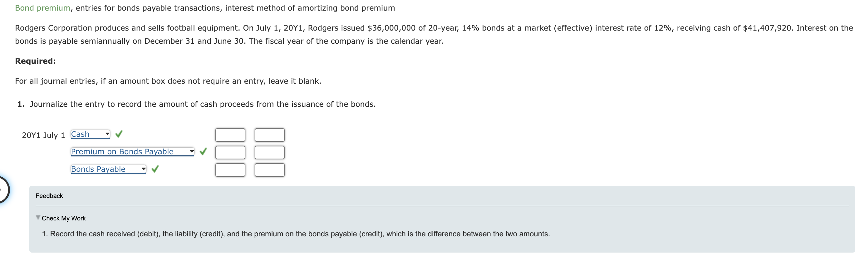 Solved Bond premium, entries for bonds payable transactions, | Chegg.com