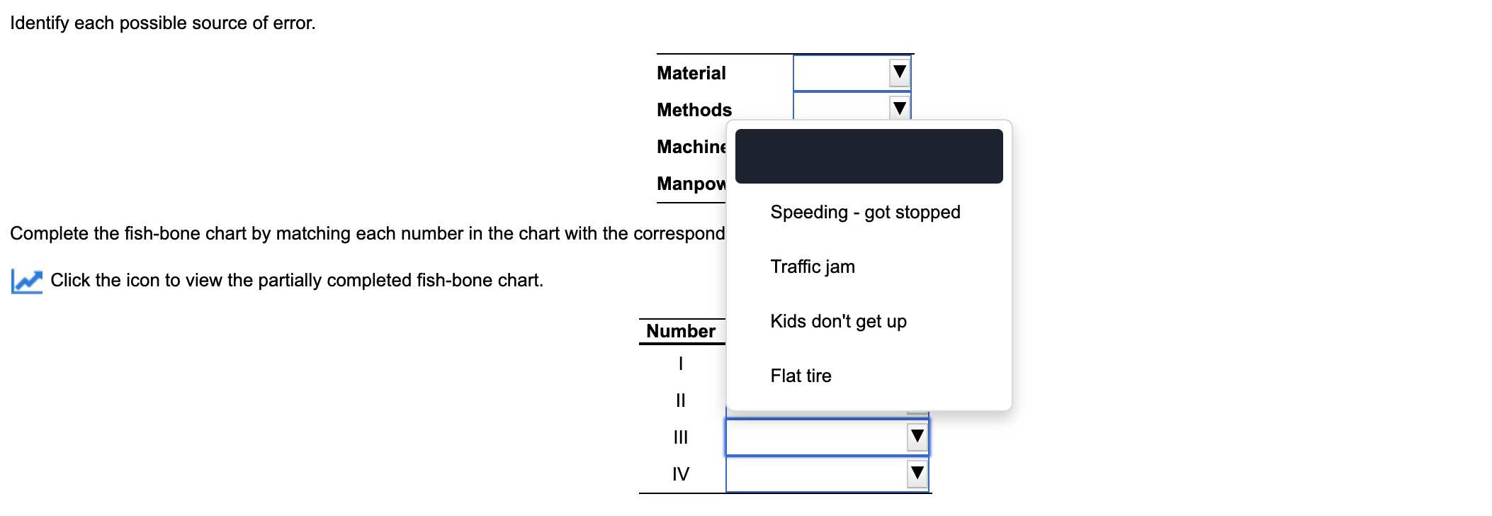 Identify each possible source of error. Material | Chegg.com