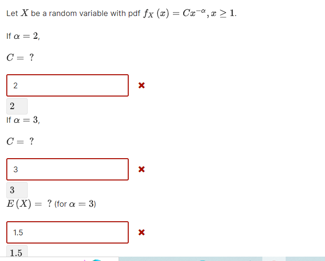 Solved Let X be a random variable with pdf fx (x) = Cx-a, x | Chegg.com