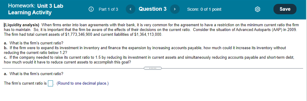Solved Homework: Unit 3 Lab Learning Activity Part 1 of 3 | Chegg.com