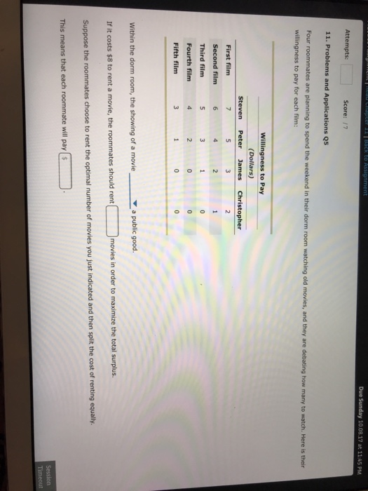 Solved Due Sunday 10.08.17 at 11-45 PM Attempts: 11. | Chegg.com Solved Due Sunday 10.08.17 at 11-45 PM Attempts: 11. | Chegg.com