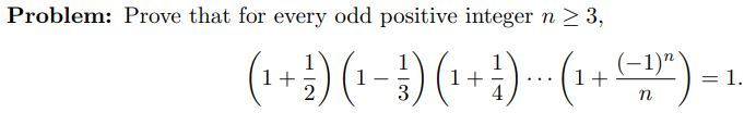 Solved Problem: Prove that for every odd positive integer n | Chegg.com