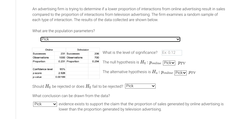 Solved An advertising firm is trying to determine if a lower | Chegg.com