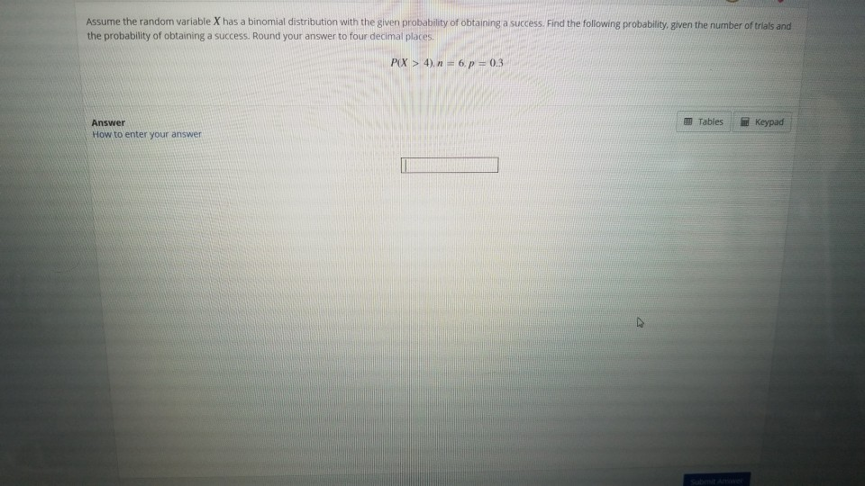 Solved Assume The Random Variable X Has A Binomial