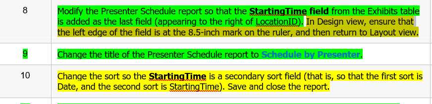 Solved \begin{tabular}{l|l} 8 & Modify the Presenter | Chegg.com