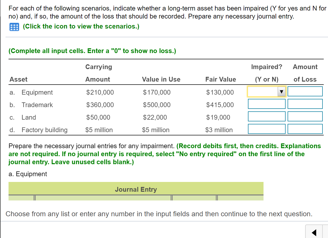 Solved For each of the following scenarios, indicate whether | Chegg.com
