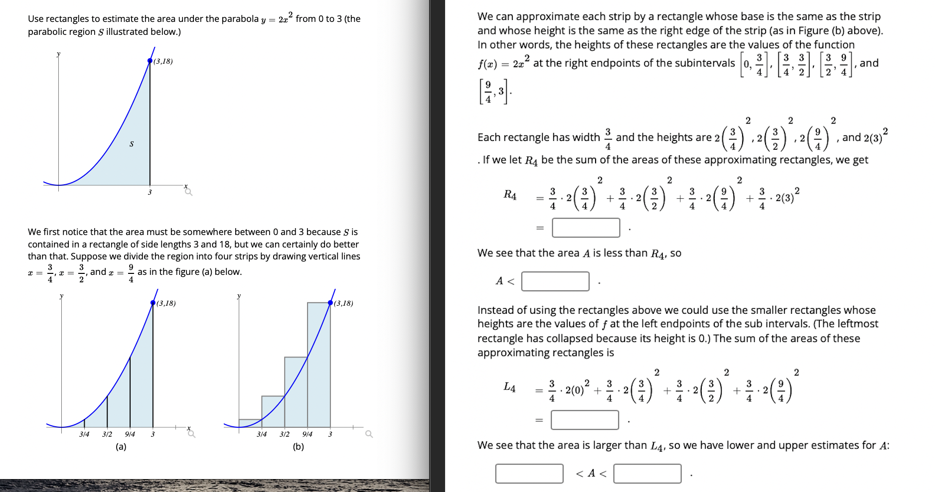 Solved 2 Use rectangles to estimate the area under the | Chegg.com