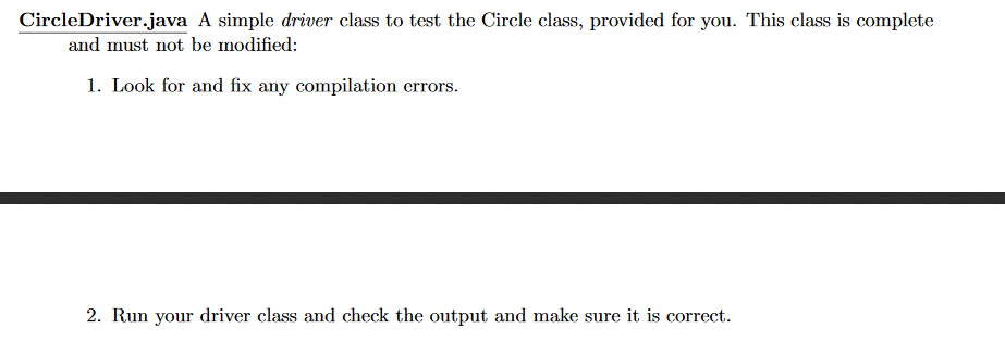 Solved Main topics: Writing Classes Declaring / Using | Chegg.com