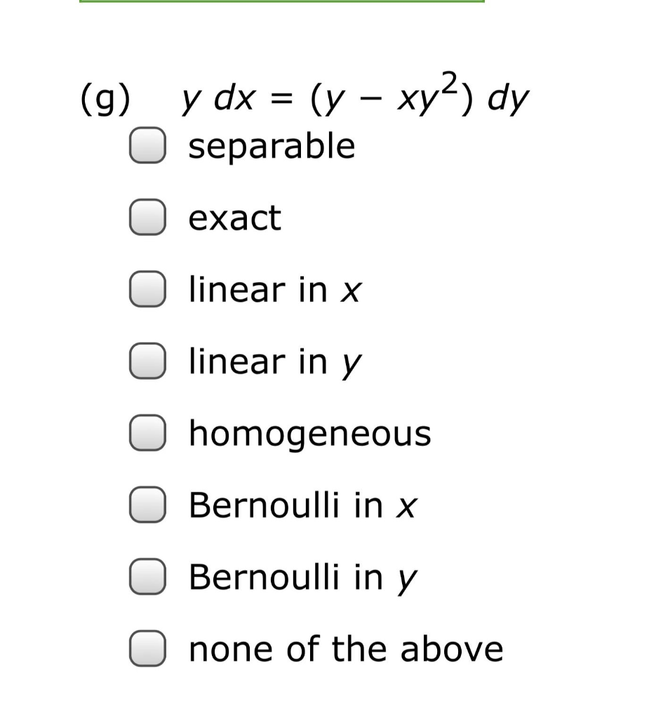 Solved Classify Each Differential Equation As Separable