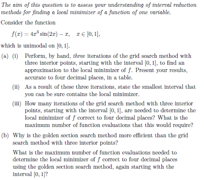 Solved The aim of this question is to assess your | Chegg.com