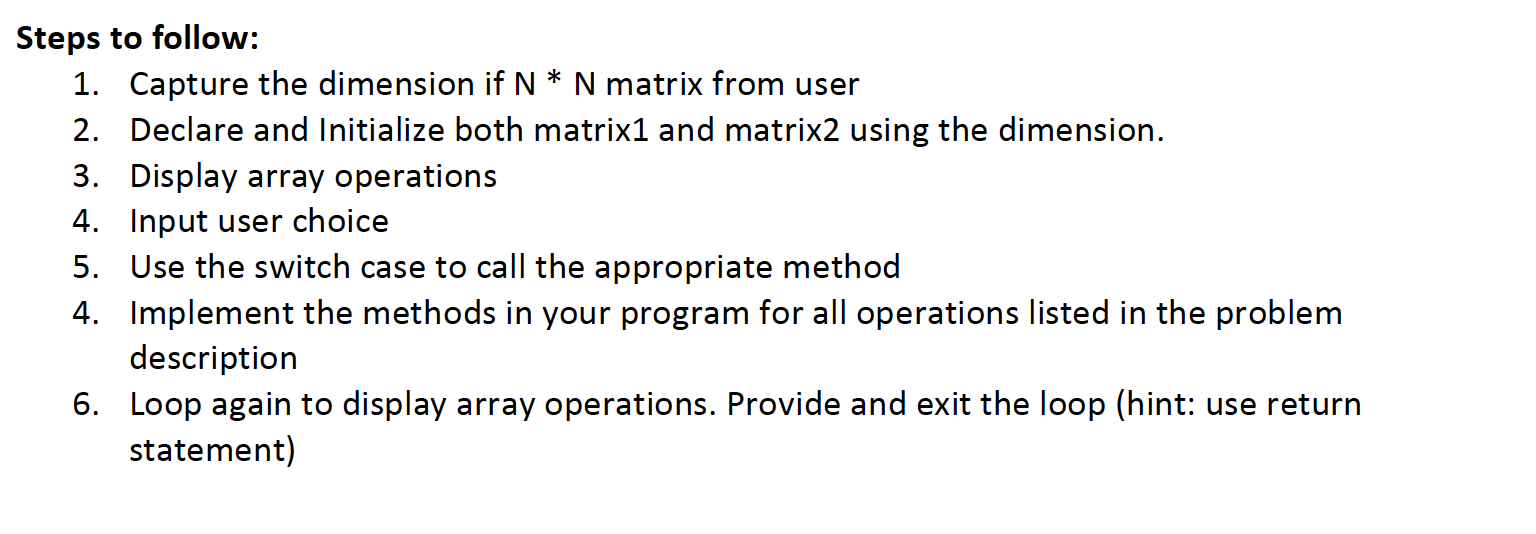 Solved Problem 1 File Name Matrixjava Class Name Matrix 0591