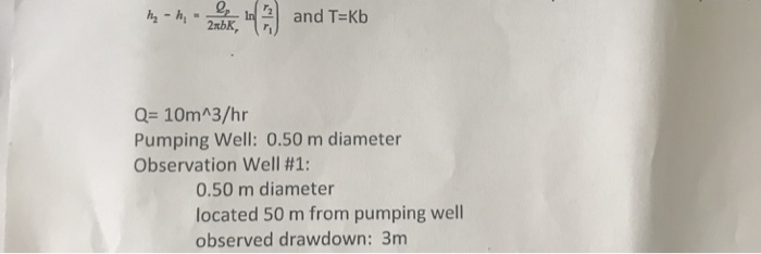 Solved 4) (5pts) What is the storativity if 2.257t 5)(5pts) | Chegg.com