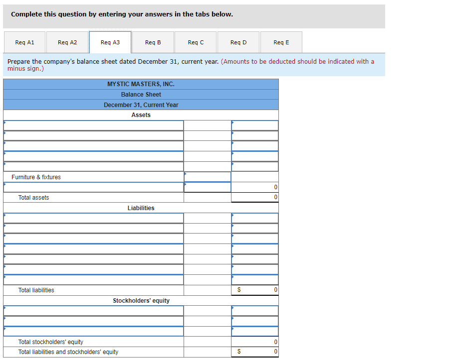 Solved Problem 5.3A (Static) Preparing Financial Statements | Chegg.com